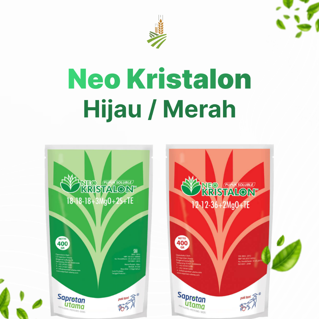 Jual Neo Kristalon Merah dan Hijau - Kemasan 400 gram | Shopee Indonesia