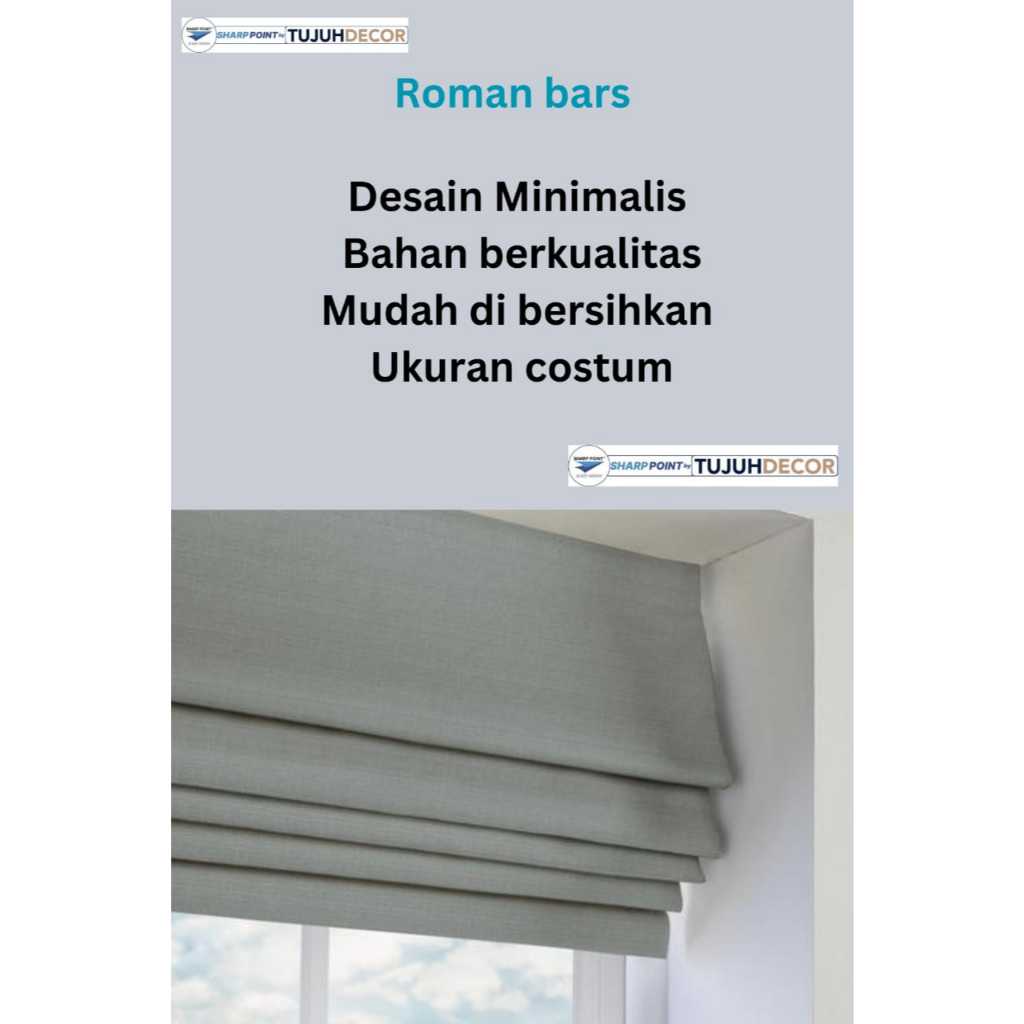 Jual Roman Bars-blinds Dimout/ukuran cotum-by tujuh decor | Shopee ...