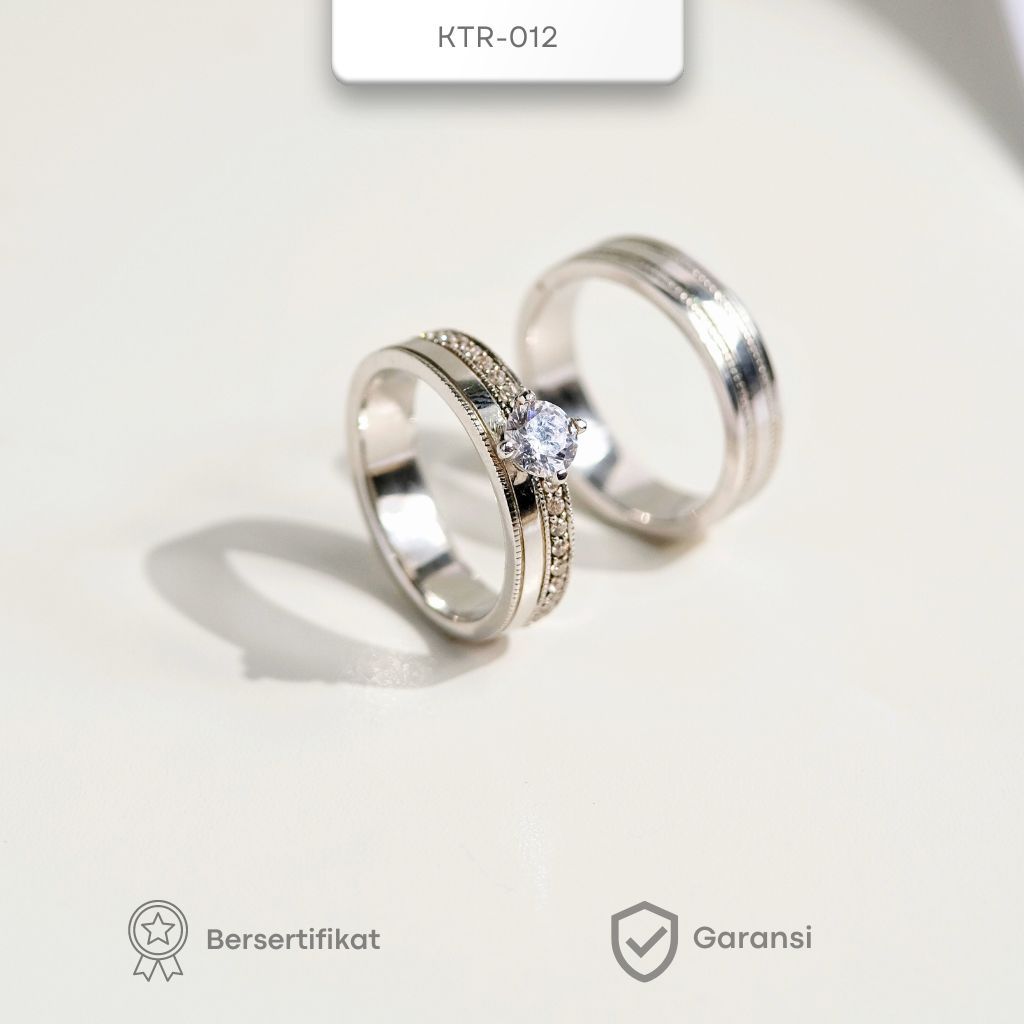 Jual Cincin Kawin Tunangan Cincin Tunangan Cincin Couple Perak Silver ...