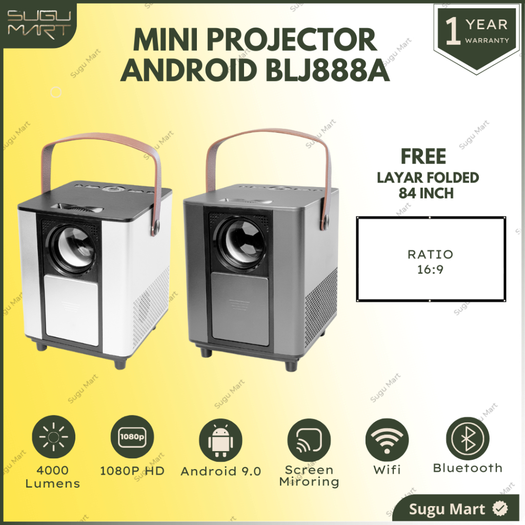 Jual Proyektor Android | Proyektor Android Mini Led BLJ888A Android ...