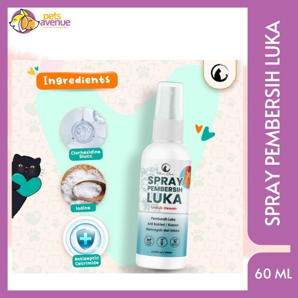 Jual Olive care cairan spray pembersih luka basah dan kering pada ...