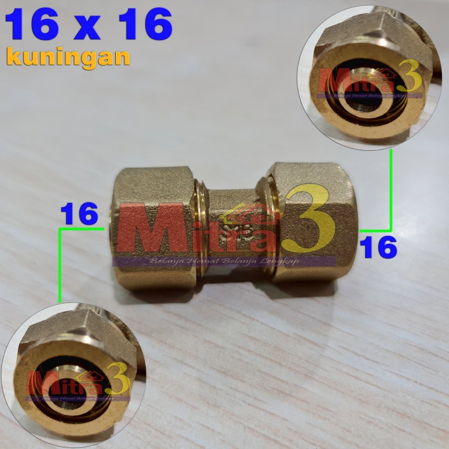Jual Sambungan Pipa Air Panas Sock PE 16 / Socket Lurus Selang 1216 x ...