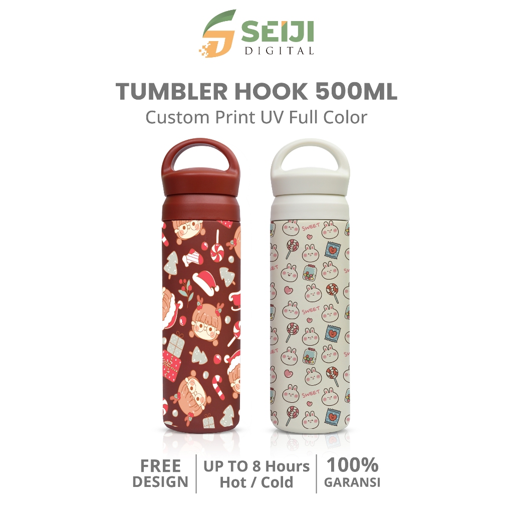 Jual Tumbler Custom Japan Hook 500ML Cetak UV Print Full Color Souvenir ...