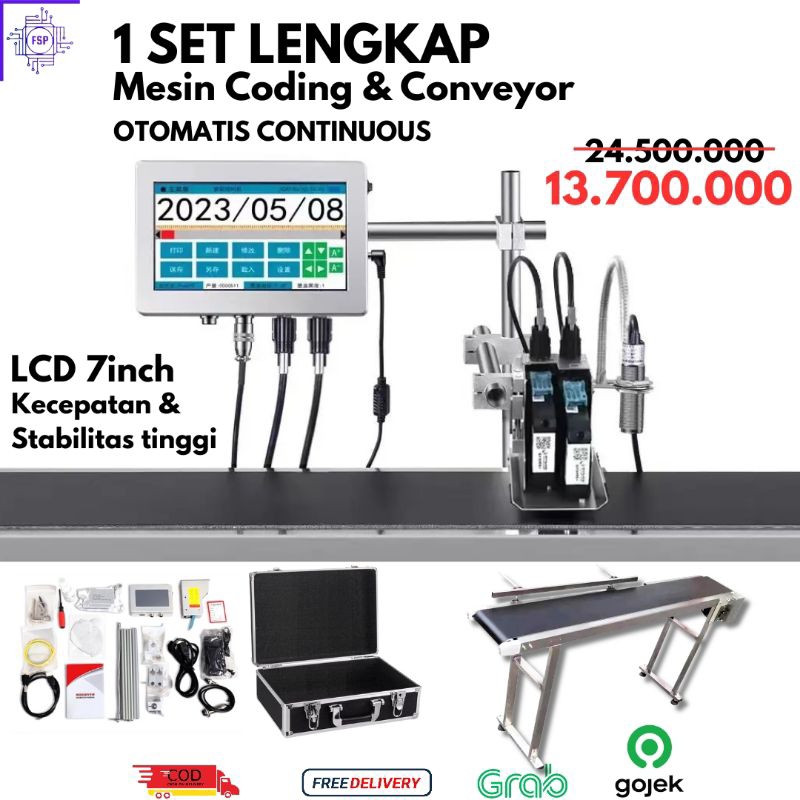 Jual Mesin Coding Printer YMZ-150P Otomatis + Conveyor Set Lengkap ...