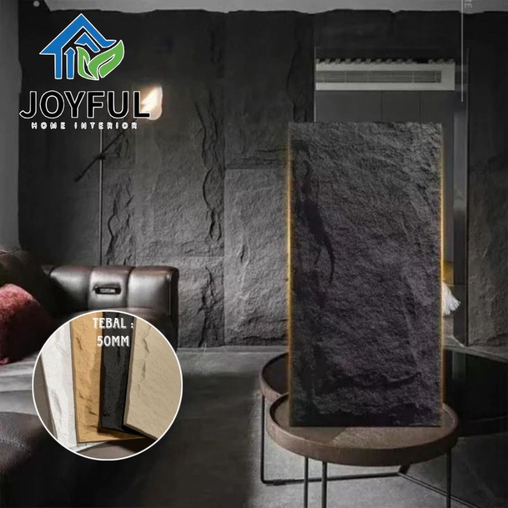 Jual Joyful Home Interior - PU Stone Panel/Wallstone Indoor • Tebal ...