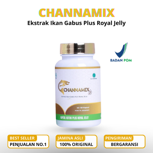 Jual Channamix Kapsul Kutuk Ekstrak Ikan Gabus Plus Royal Jelly - Luka ...