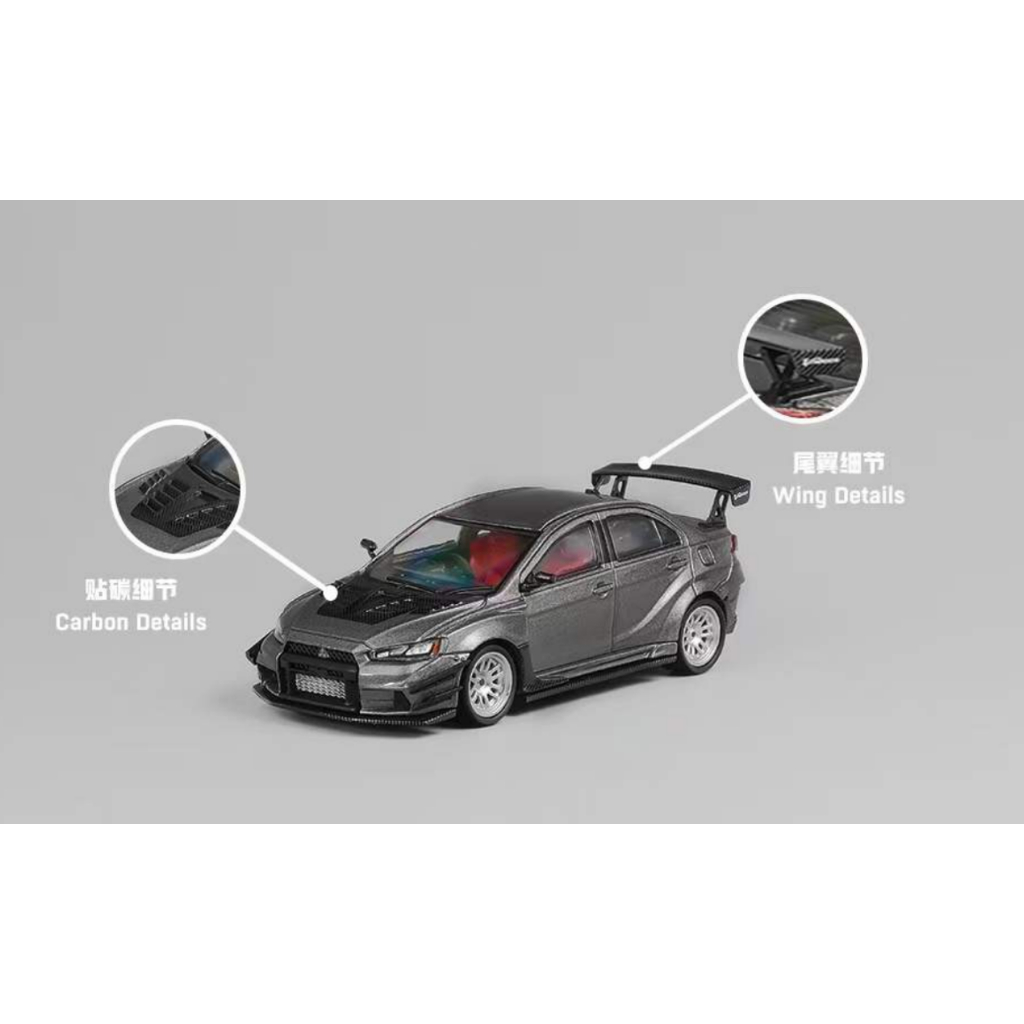Jual CM MODEL MITSUBISHI LANCER EVO VARIS SILVER DIECAST 1/64 CM MODEL ...