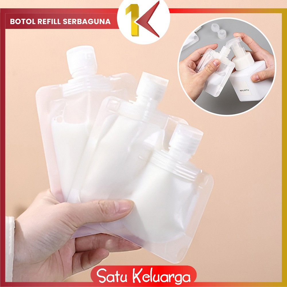 Jual SK-C1025 Travel Pouch Botol Refill Transparan Fliptop Tempat Sabun ...