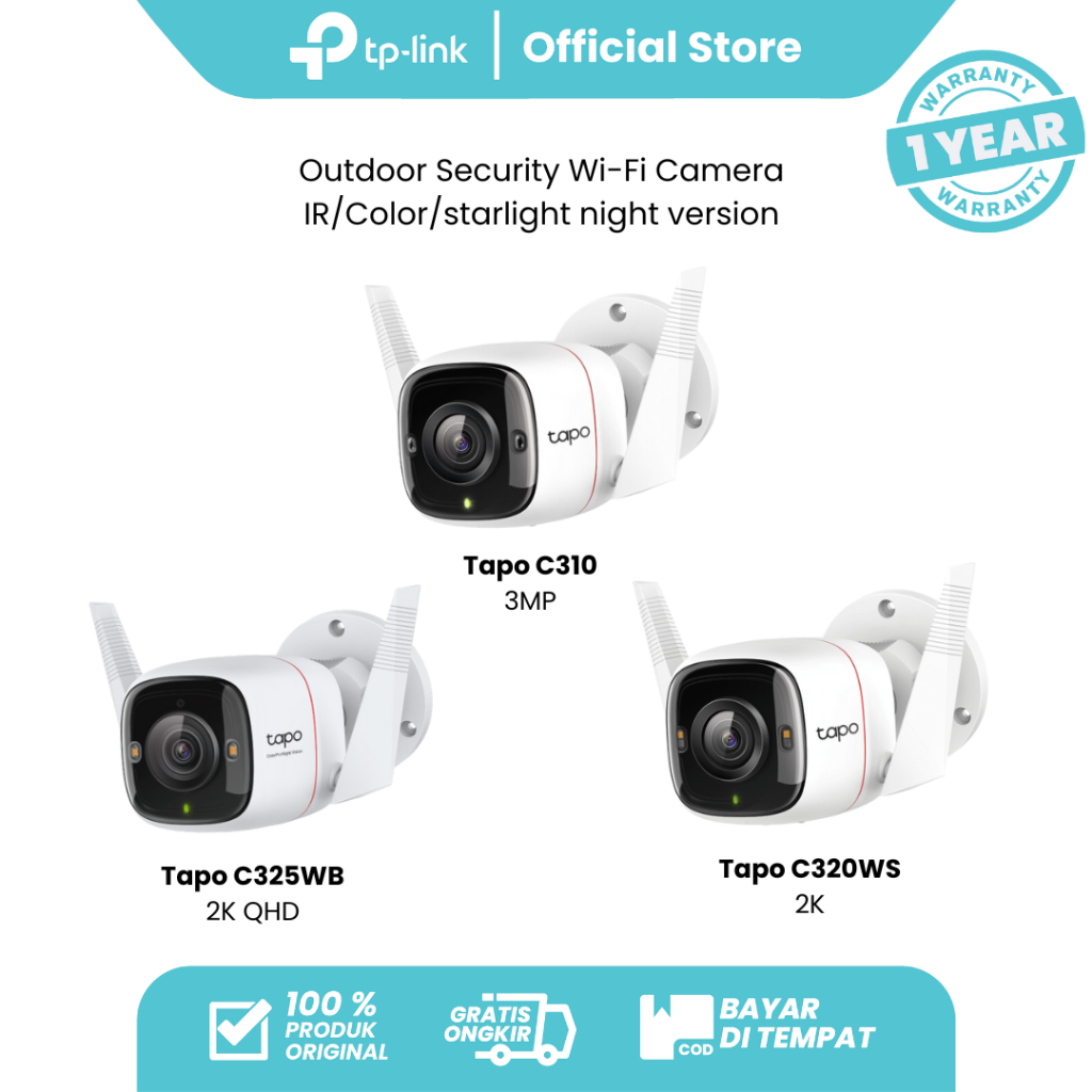 Jual TP-Link | Tapo TC65 C320WS Outdoor WiFi Camera 2K Smart IP CCTV ...