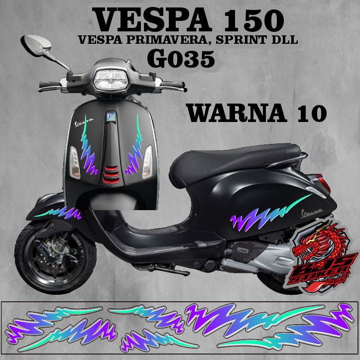 Jual Stiker Sticker Vespa 150 Vespa Primavera Vespa sprint g035 ...