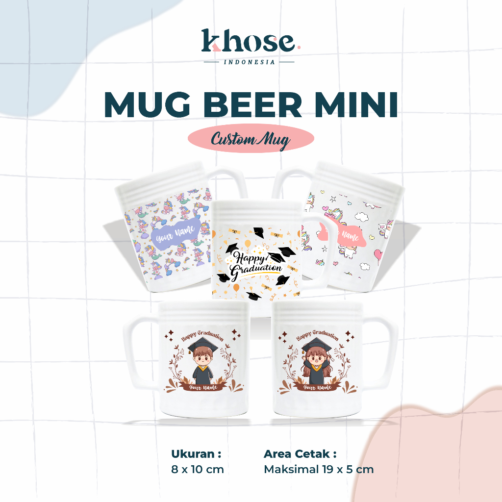 Jual Mug Gelas Keramik Custom 1 Hari Tipe Beer Mini Custom Free ...