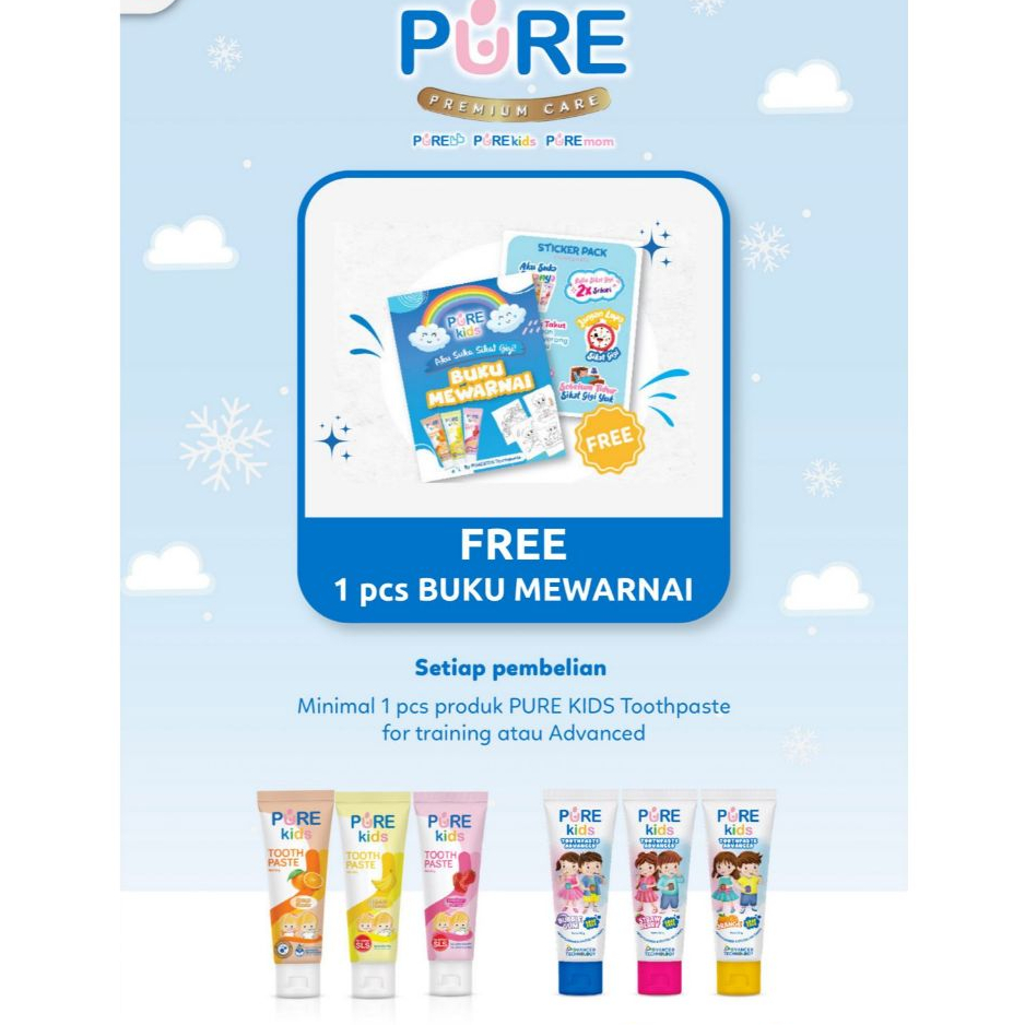 Jual purekids Pure Kids Toothpaste Advanced With Fluoride & Xylitol ...