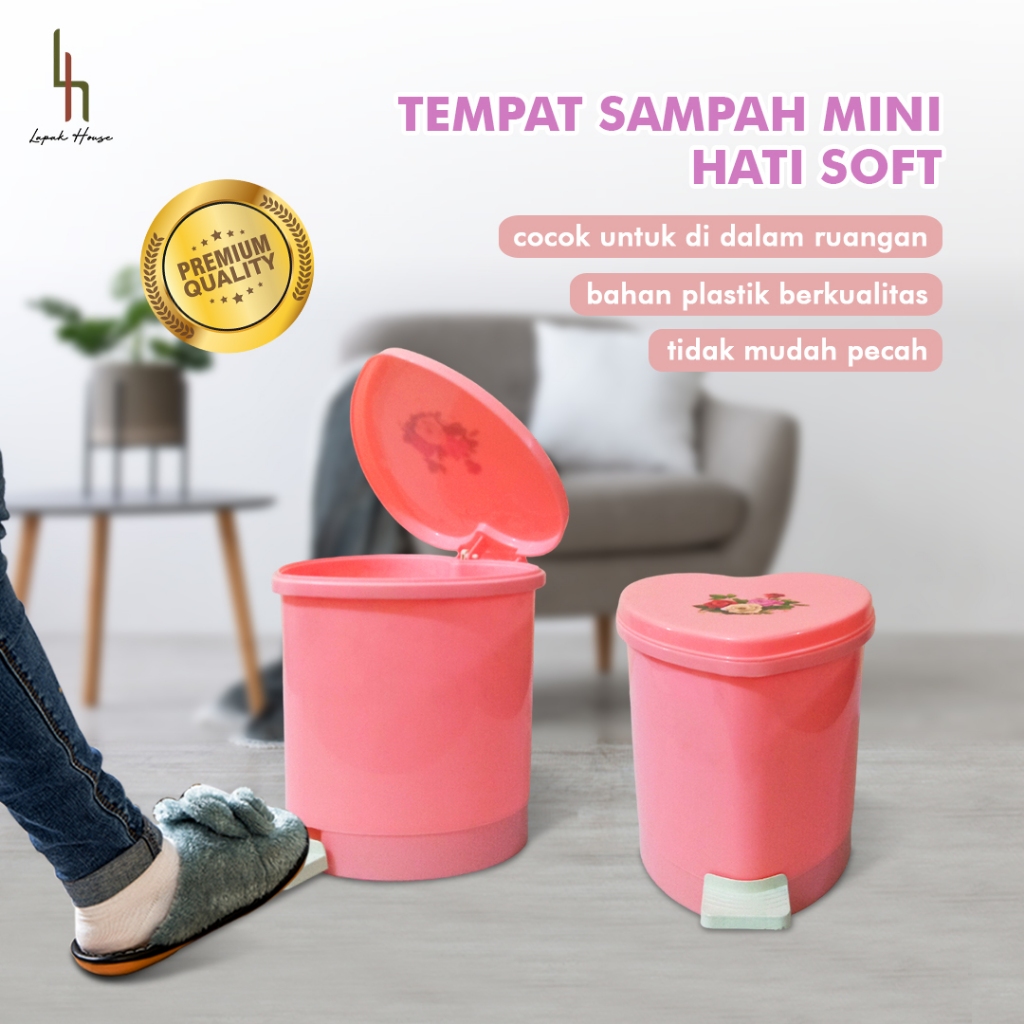 Jual MPW Tempat Sampah Injak Mini Hati Soft / Tempat Sampah Hati ...