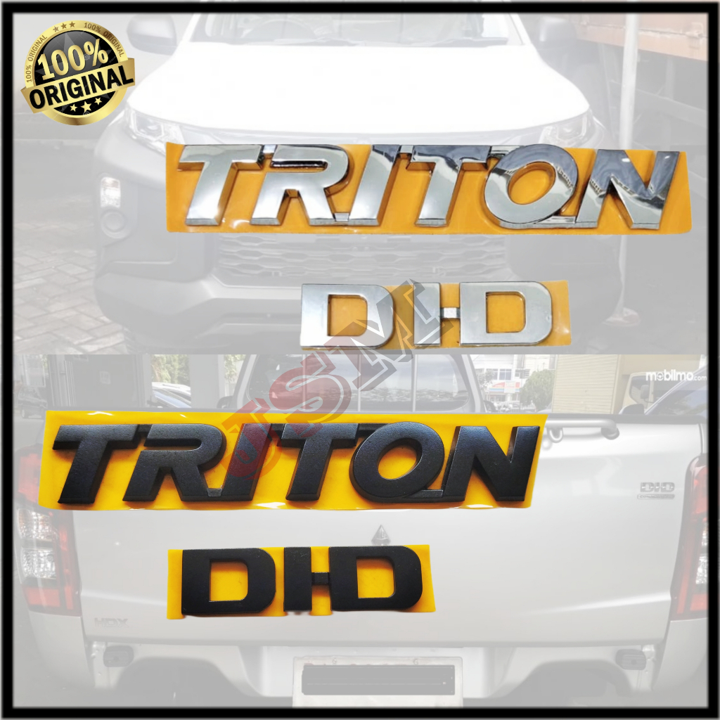 Jual Emblem Logo Tulisan DID Original/ Emlemb Bagasi Mitsubishi TRITON ...