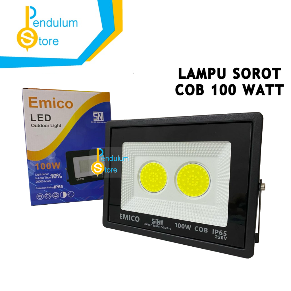 Jual Emico Lampu Sorot SMD LED COB 100 Watt SNI Waterproof IP65 Lampu Tembak Floodlight untuk ...