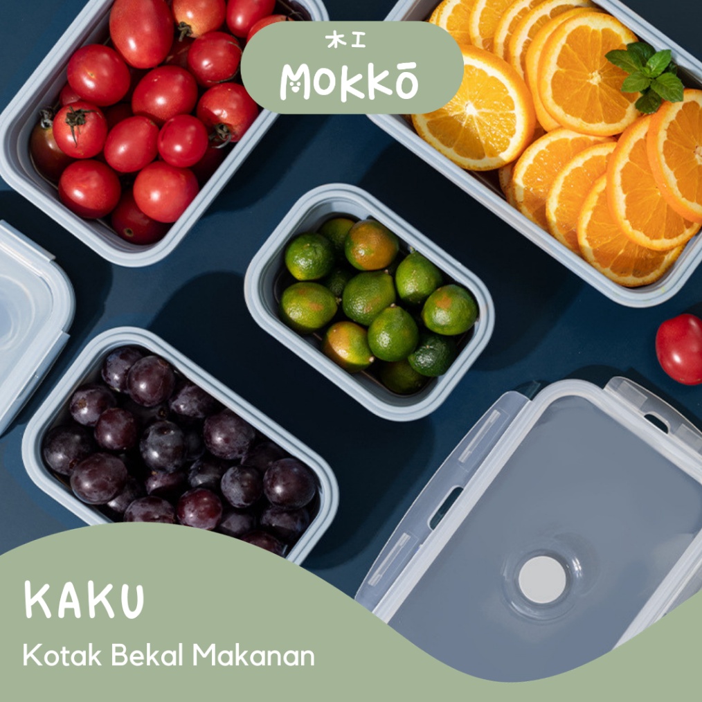 Jual DASYAT MOKKO KAKU Kotak Simpan Silikon Lipat Kedap Udara Wadah Set ...