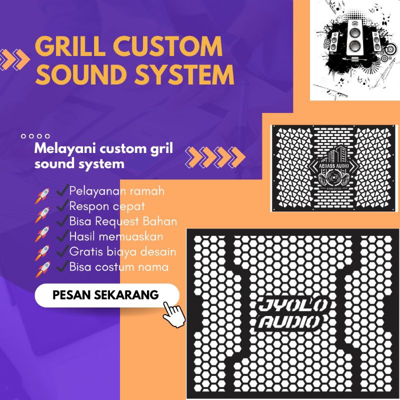 Jual Grill Sound System Custom 5 biji | Shopee Indonesia