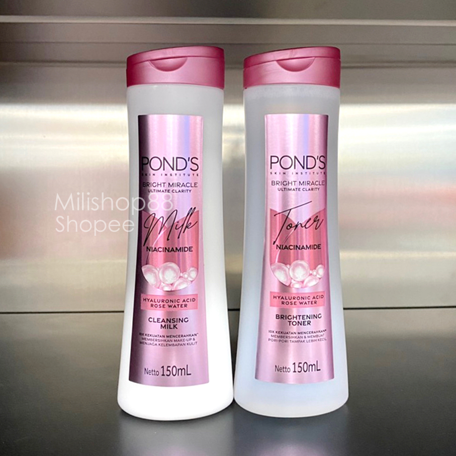 Jual PONDS Bright Miracle Niacinamide Brightening Toner dan Cleansing ...