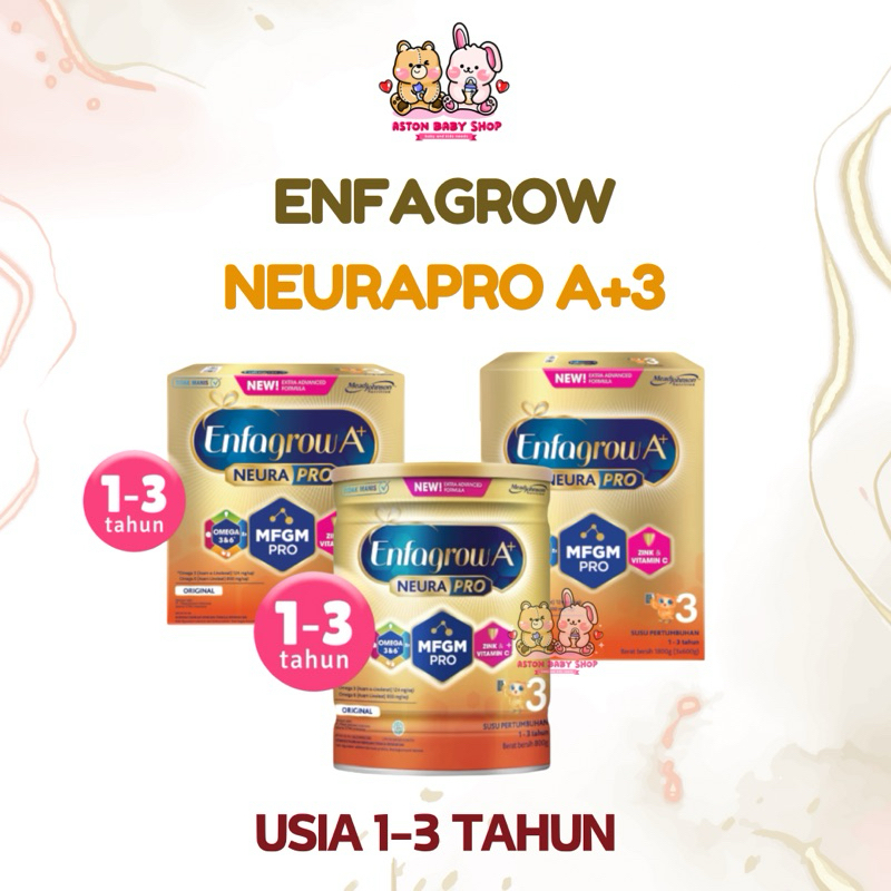 Jual Enfagrow A+ 3 Tahap 3 Usia 1-3 Tahun Plain/Madu/Vanilla 400gr ...