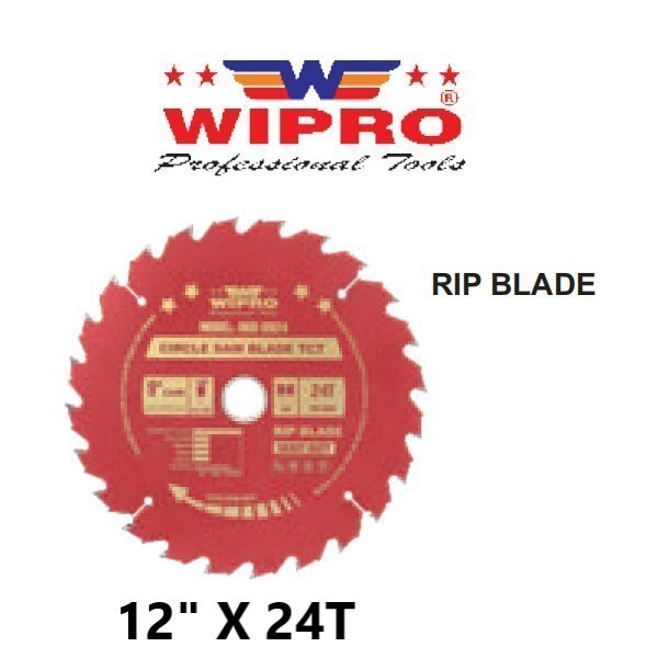 Jual circular saw blade WIPRO 12 inch 24T TCT mata gergaji table saw ...
