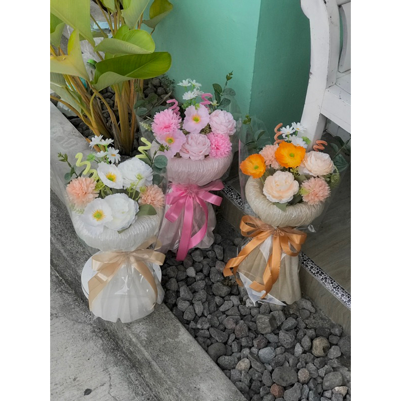 Jual Buket bunga round style korean buket wisuda murah | Shopee Indonesia