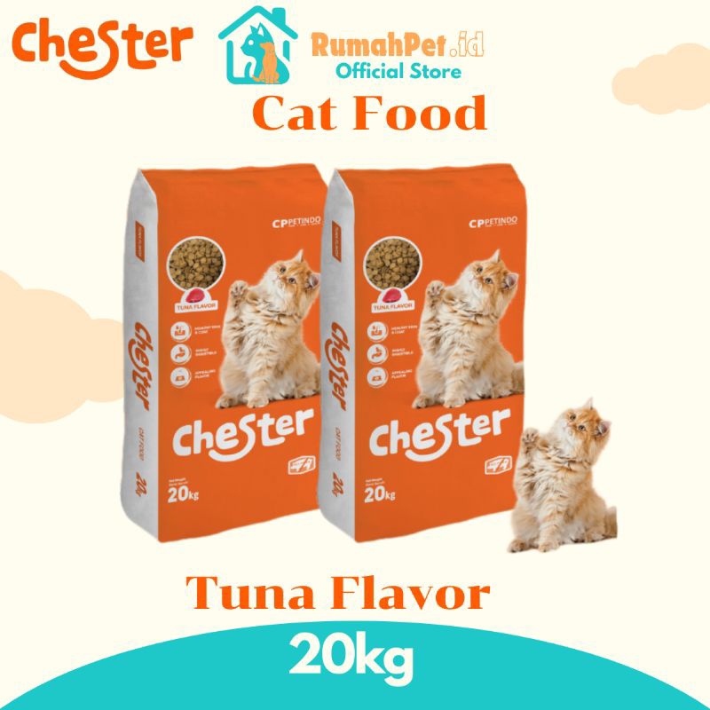 Jual Chester Cat Food Tuna Flavor 20kg Chester Makanan Kucing Rasa Tuna ...