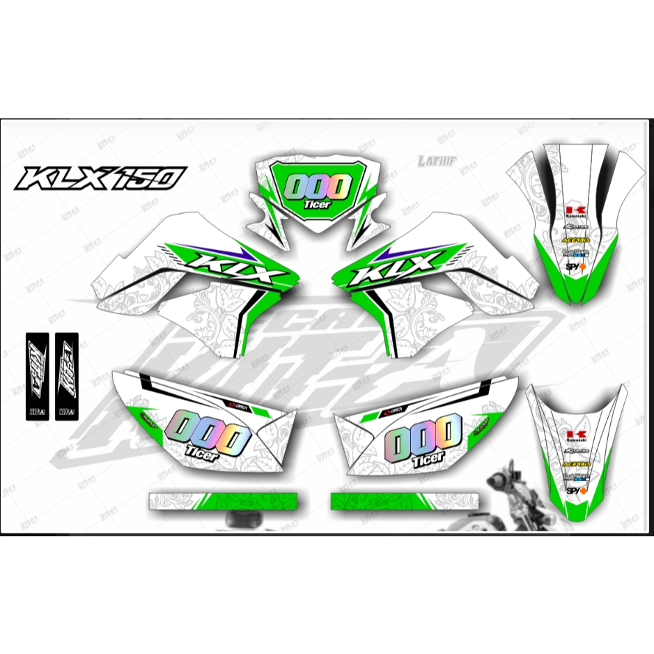 Jual Decal kawasaki klx 150s stiker klx 150l full body motif batik ...