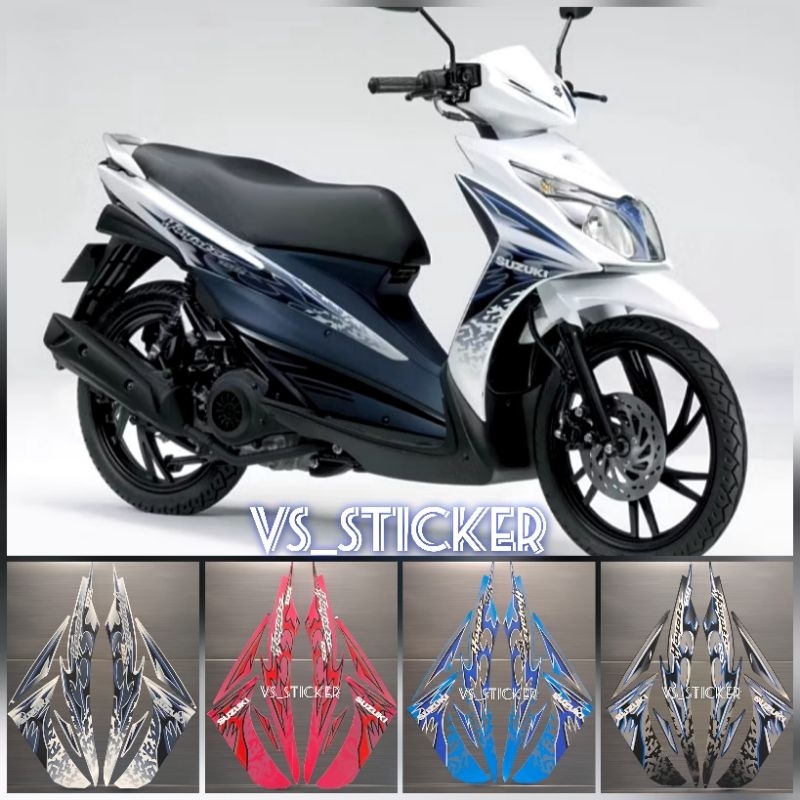 Jual STRIPING LIST STANDART MOTOR SUZUKI HAYATE MERAH PUTIH HITAM BIRU ...