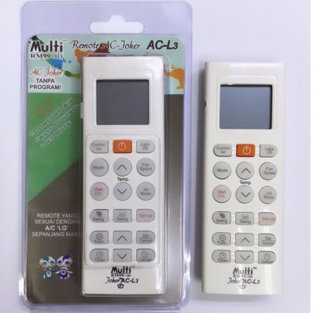 Jual Remote AC LG Multi RM99+ID Joker L3 | Shopee Indonesia