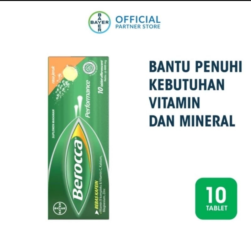 Jual Berocca Performance Multivitamin (10 Tablet) | Shopee Indonesia