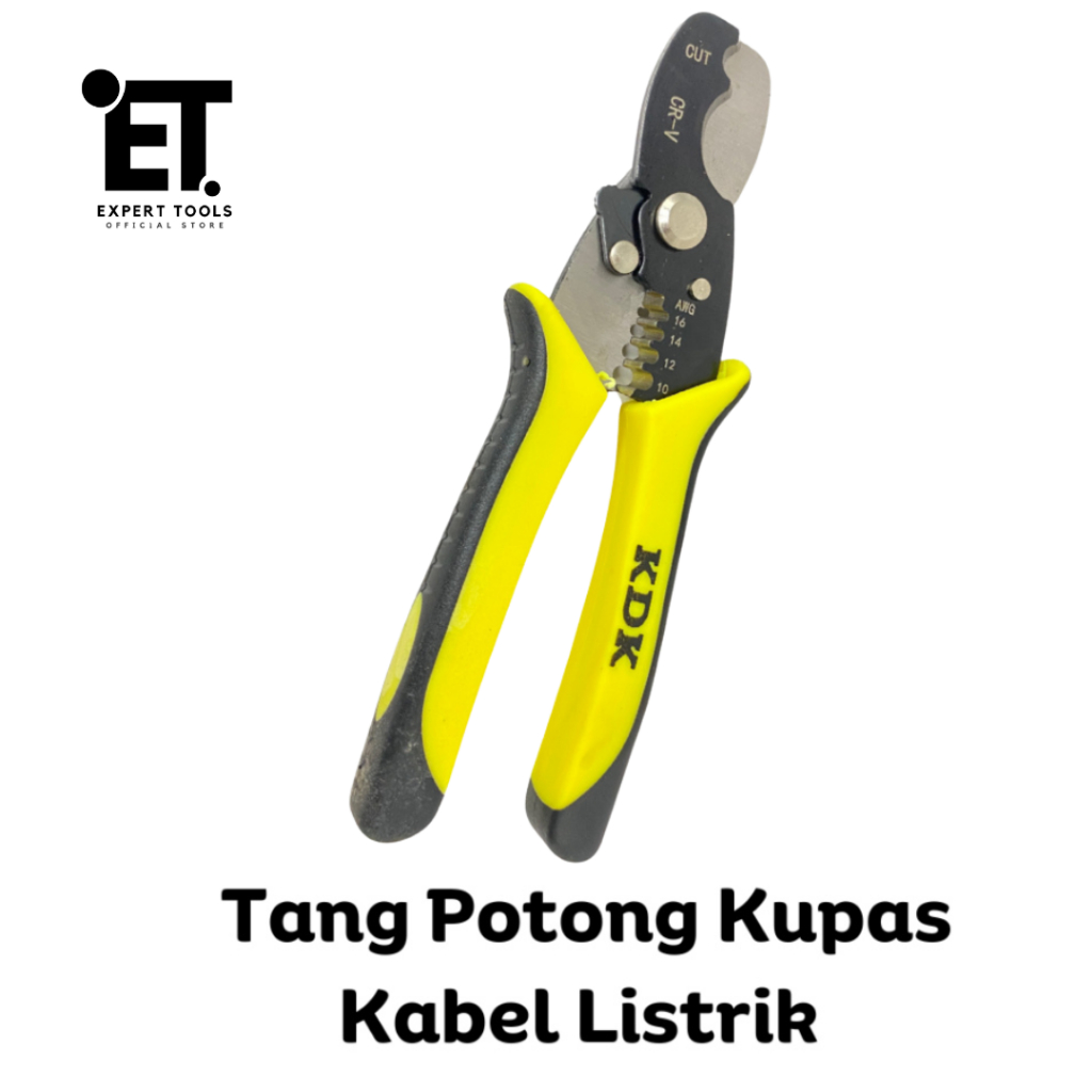 Jual Tang Potong Kupas Kabel Listrik 8 inch Tajam KDK / Pengupas Kulit ...