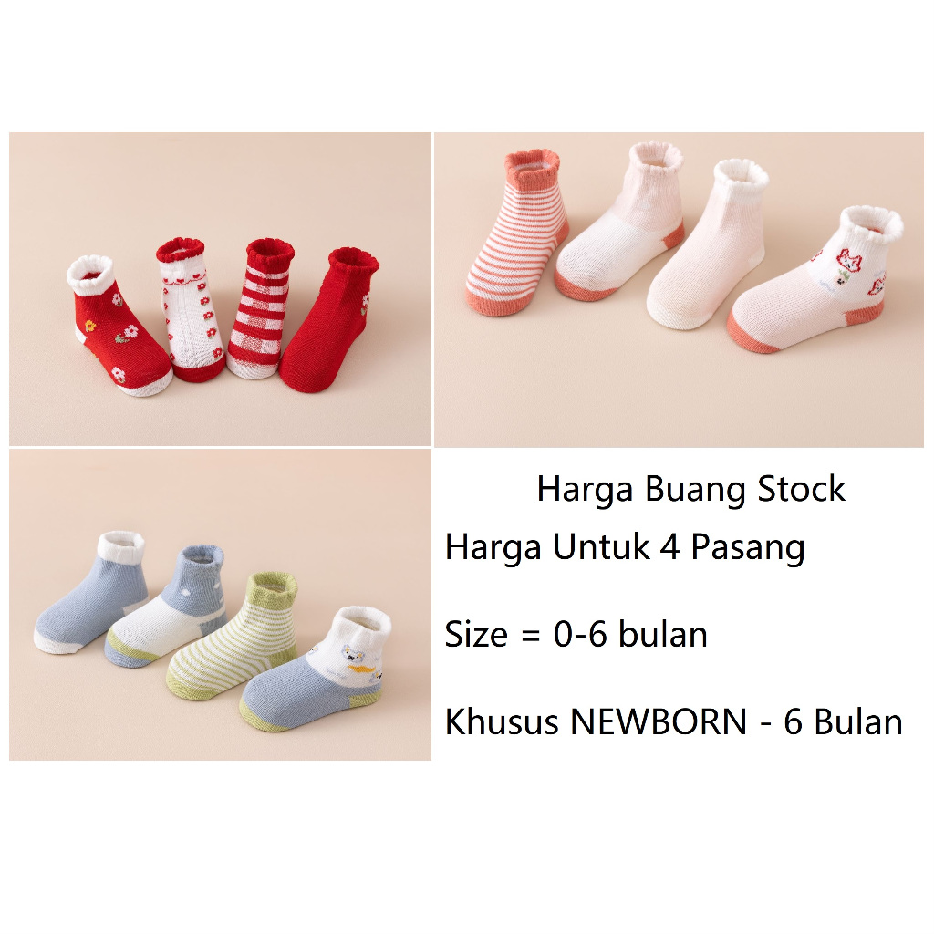 Jual KAOS KAKI BAYI NEWBORN / KAOS KAKI BAYI BARU LAHIR LEMBUT | Shopee Indonesia