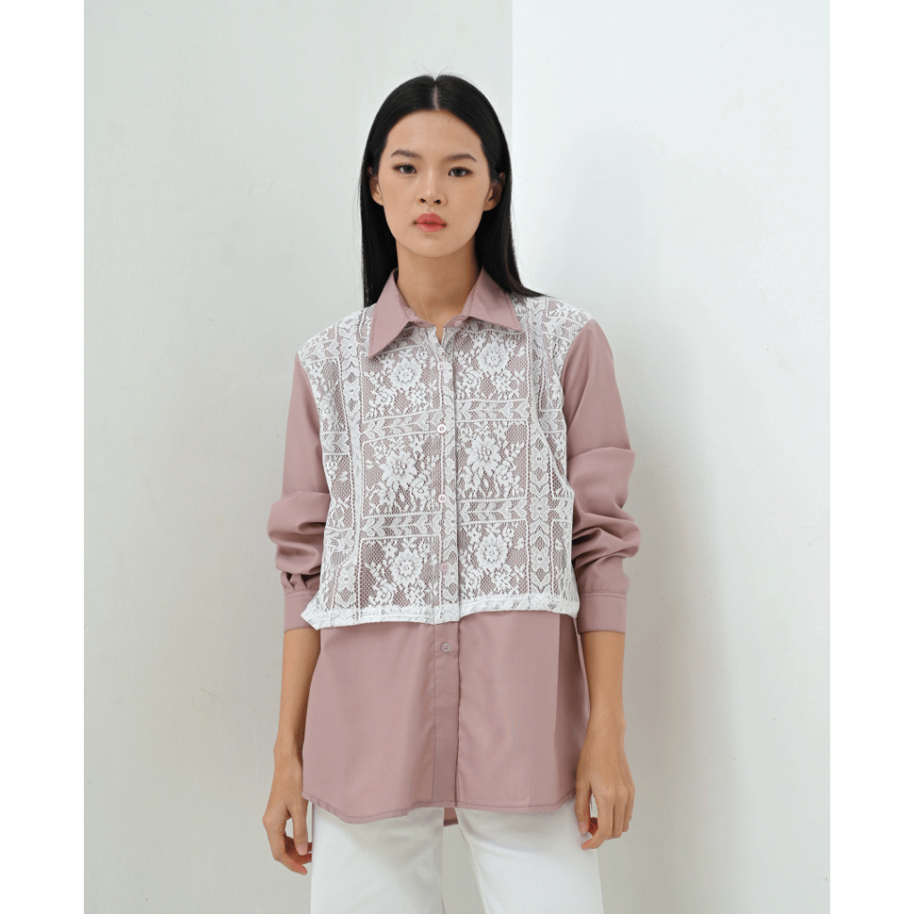 Jual DAWNBLISSCO - BILA Shirt | Kemeja Brukat | Kemeja Lengan Panjang ...
