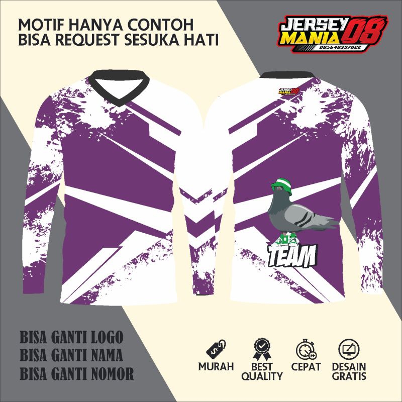 Jual JERSEY MERPATI CUSTOM FREE DESAIN FULL PRINTING KODE 067 | Shopee ...