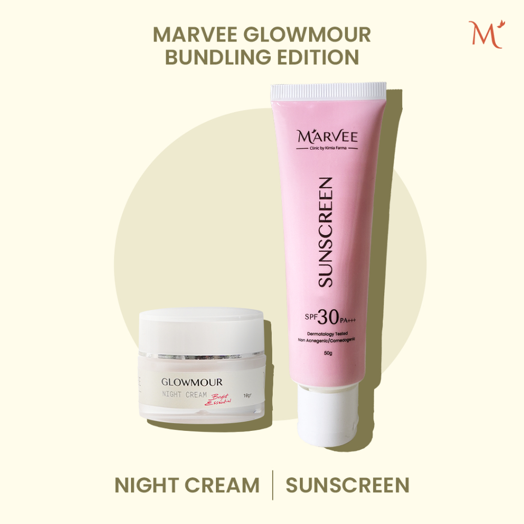 Jual MARVEE GLOWMOUR BUNDLING EDITION [SUNSCREEN & NIGHT CREAM ...