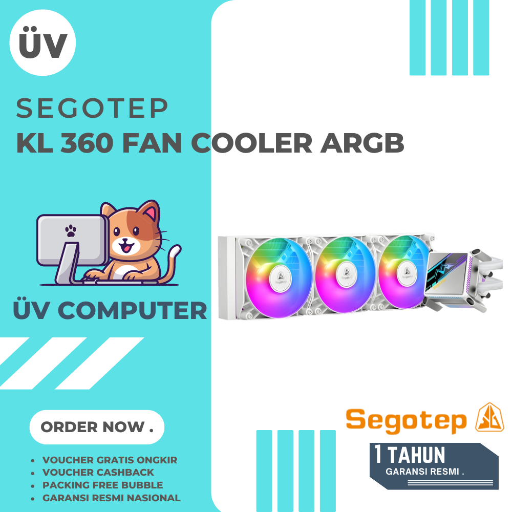 Jual Segotep Kl 360 Kl360 Kl 360 Intelamd 360mm Argb Aio Cooler White 3 Triple Fan Radiator 