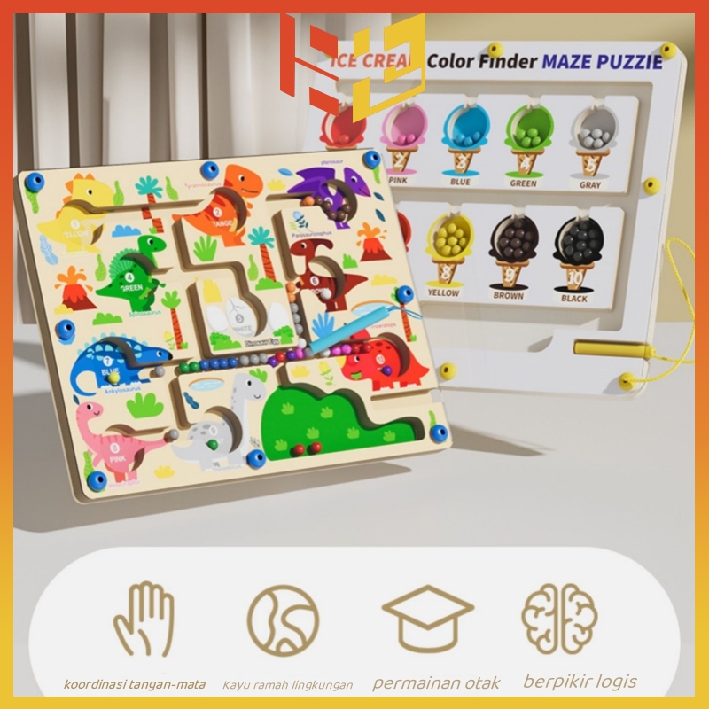 Jual Mainan Edukasi Papan Magnetik Berhitung Magnetic Mazes game Mainan ...