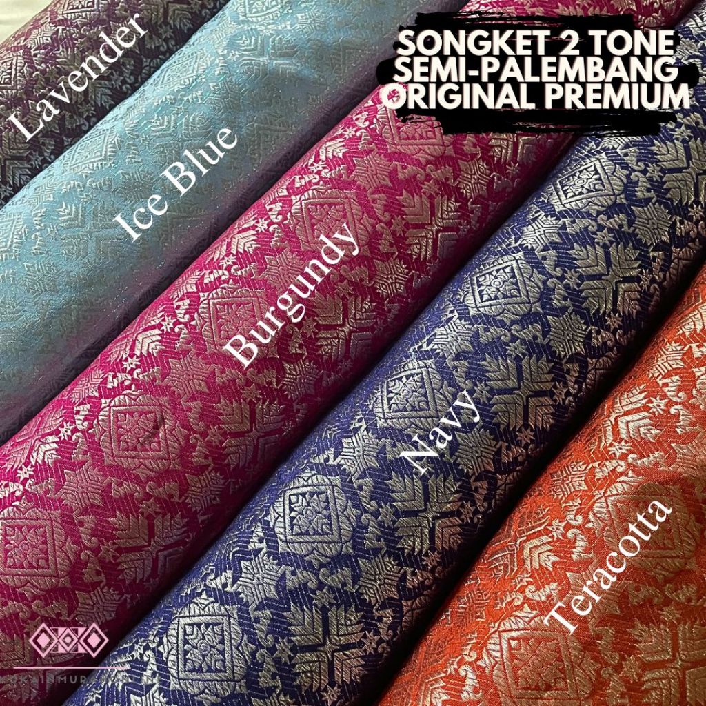 Jual Kain Songket Palembang Original 100% Premium Tenun Bordir Silver ...