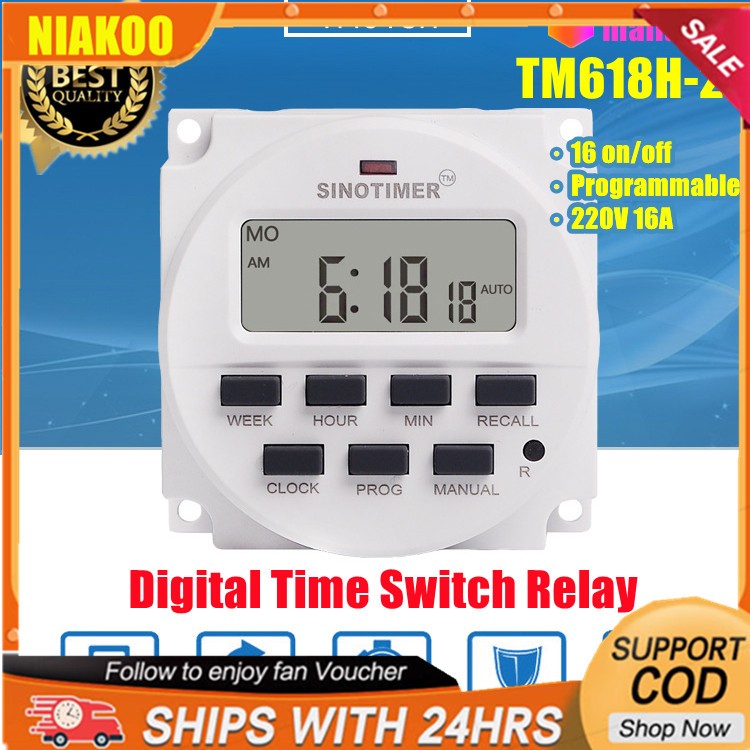 Jual SINOTIMER Weekly Programmable Digital Timer Automatically Turn on ...