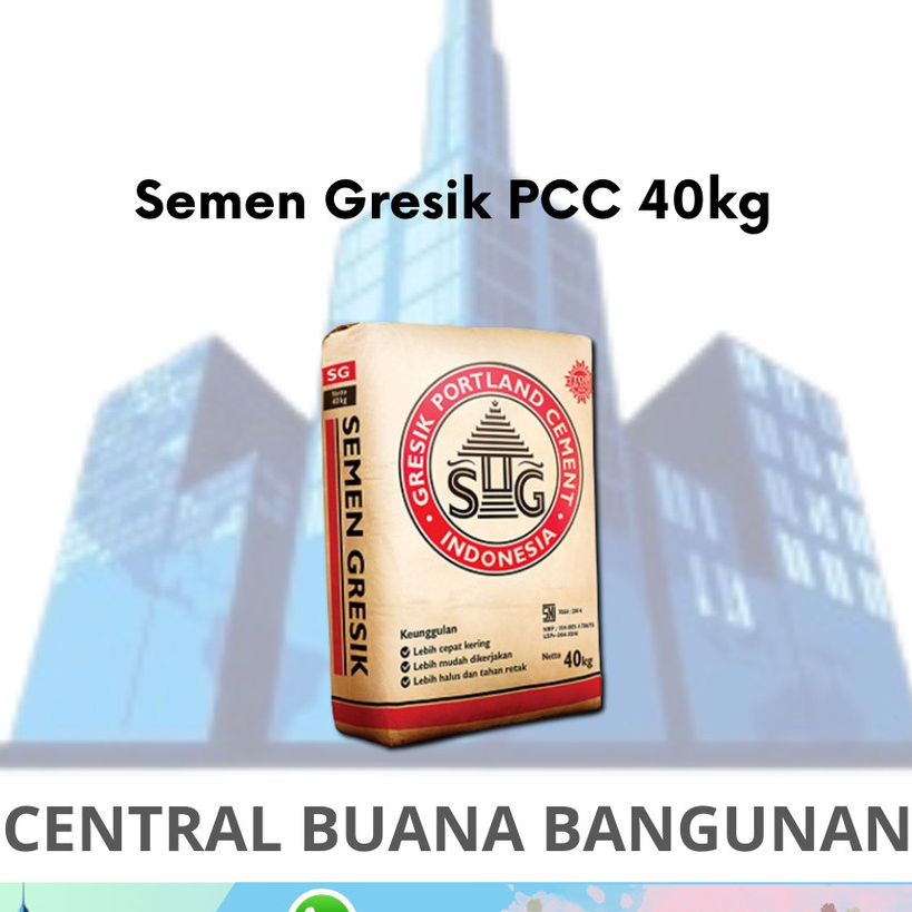 Jual Semen Gresik PCC 40kg | Shopee Indonesia