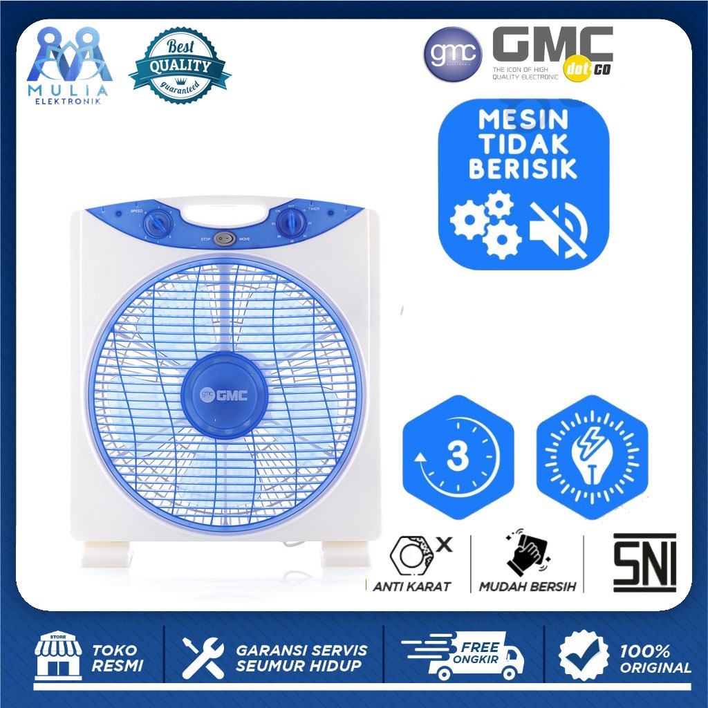 Jual GMC Box Fan 12 Inch BM 708 Kipas Kotak SNI GARANSI RESMI | Shopee ...