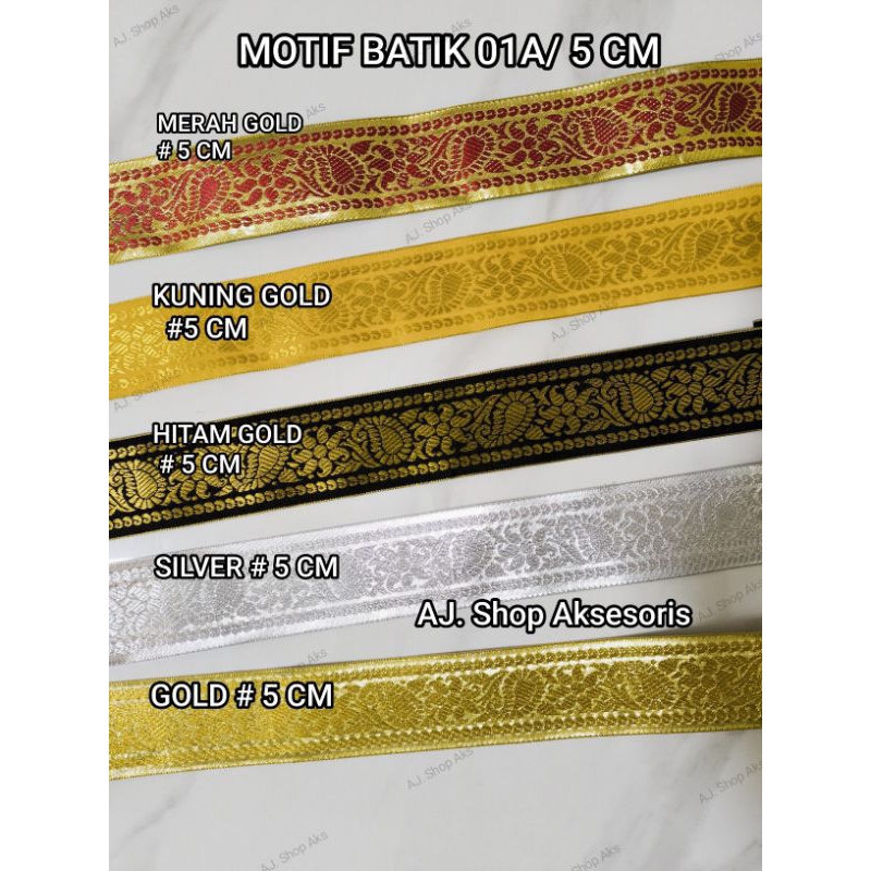 Jual RENDA METERAN / RENDA BORDIR /MOTIF BATIK DENGAN UKURAN 4 CM/5 CM ...