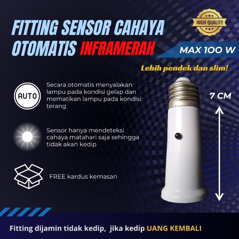 Jual Fitting Sensor Cahaya Maks 100 Watt Lampu Otomatis Inframerah ...