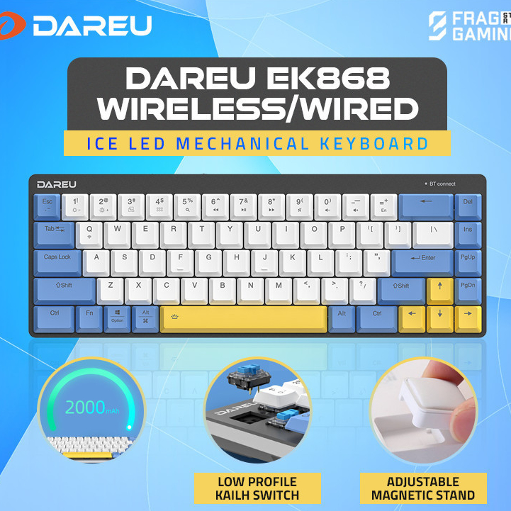 Jual Dareu EK868 Low Profile Bluetooth 68% Mechanical Gaming Keyboard ...