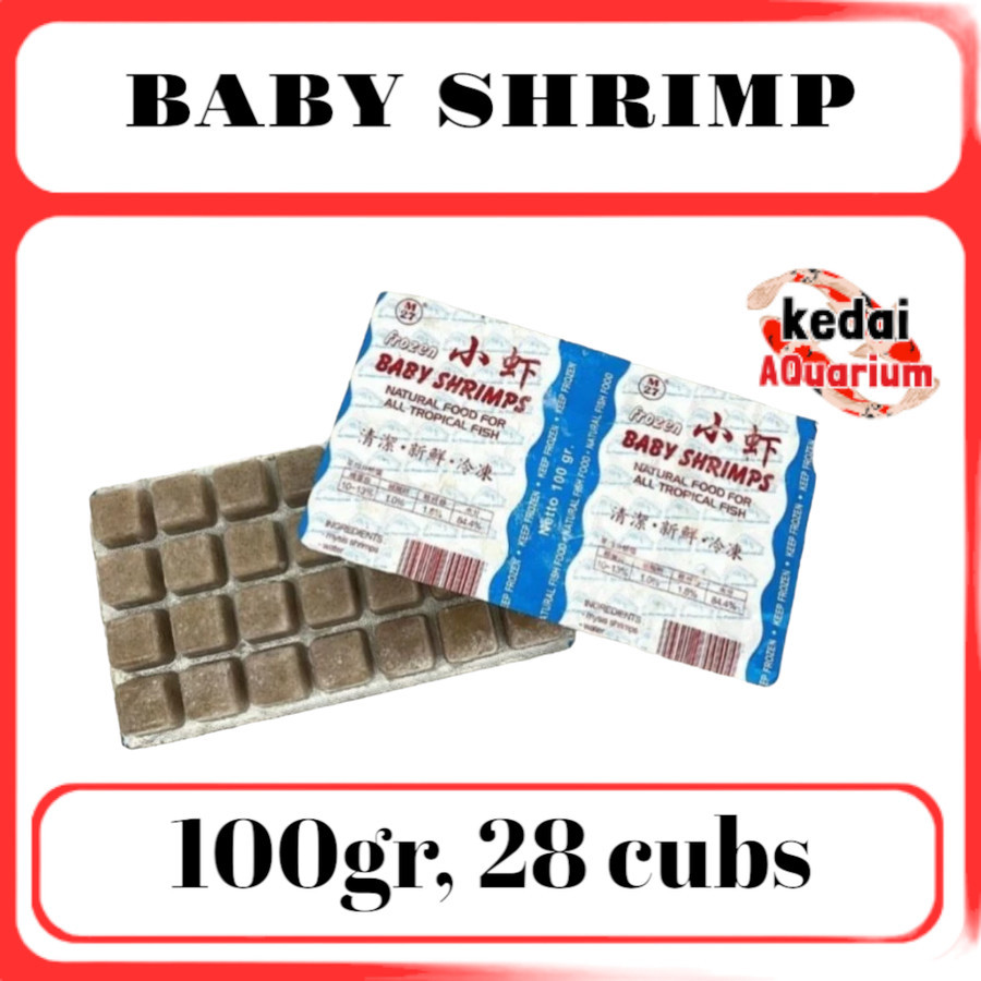 Jual Baby Shrimp Beku M27 100gr 28 cubs / Pakan Beku Udang Reborn ...