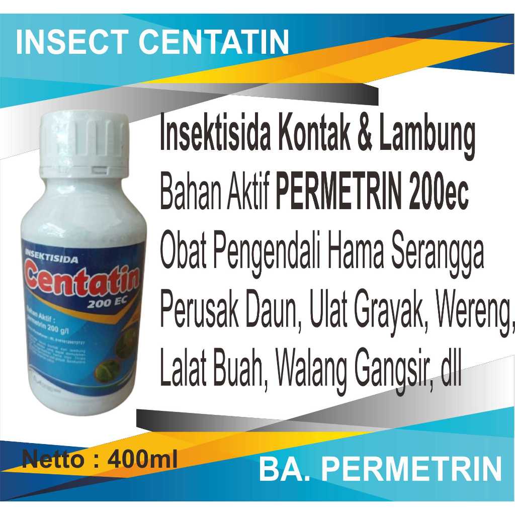 Jual INSEKTISIDA CENTATIN Bahan Aktif PERMETRIN 200EC 400ml insektisida ...