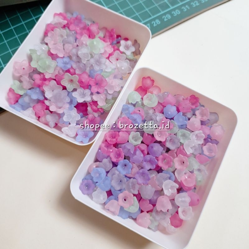 Jual manik bunga ice tulip 25gram brozetta | Shopee Indonesia