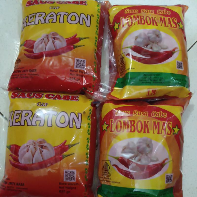 Jual saos cabe cap keraton/lombok mas @625g | Shopee Indonesia