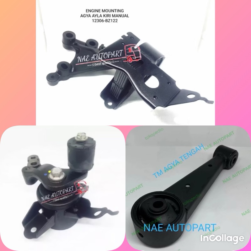 Jual ENGINE MOUNTING SET AGYA AYLA 1000cc MANUAL KANAN KIRI BELAKANG ...