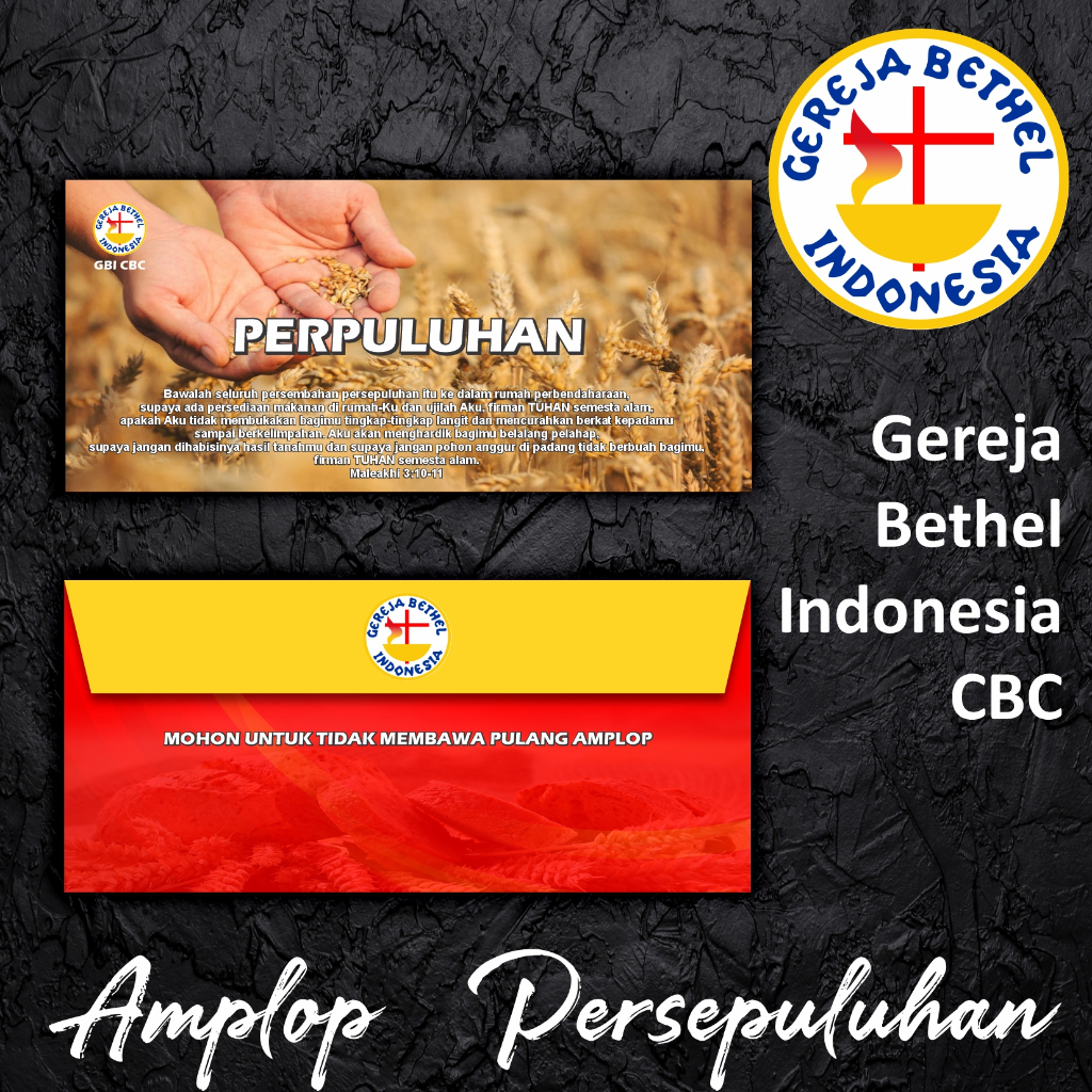 Jual Amplop Persepuluhan, Rumah Tuhan, Persembahan Syukur dan ...